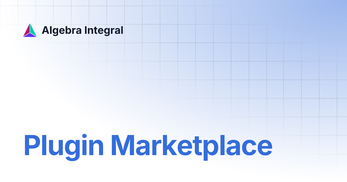 Plugin Marketplace | Algebra Integral