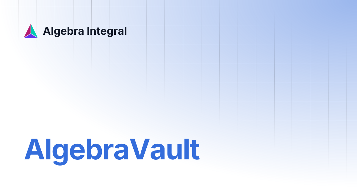 AlgebraVault | Algebra Integral